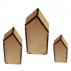 Block Style Tall House Kit with Wonky Roof